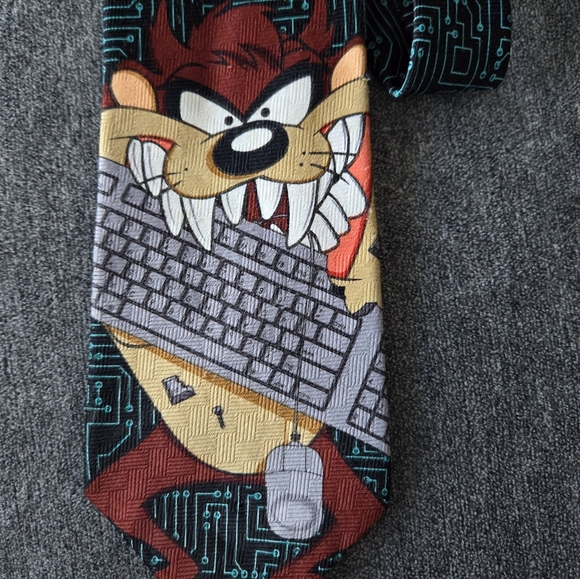 Warner Bros. | Accessories | Taz Vintage 9s Computer Warner Brothers Looney Tunes Mania Tie 999 ...